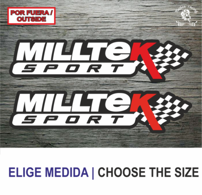 Sticker vinyl decal vinyl Aufkleber Adesivi Autocollant milltek sport ...