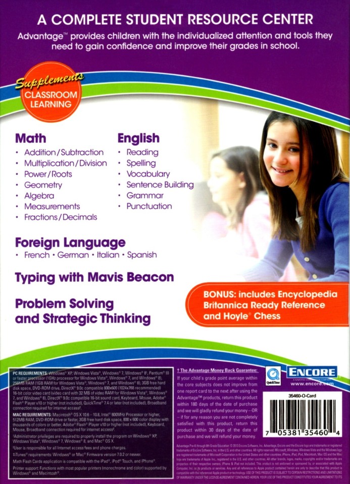 Encore Education Advantage Pre-K - 8th Grade Student Resource Center ...