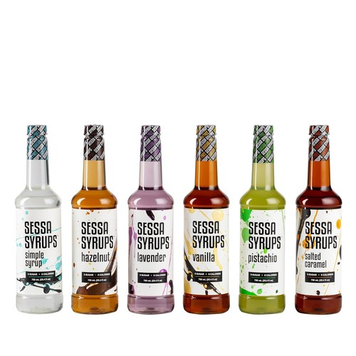 Sessa Syrups Sugar Free Sampler Pack: Simple Syrup, 25.4 Fl Oz (Pack of ...