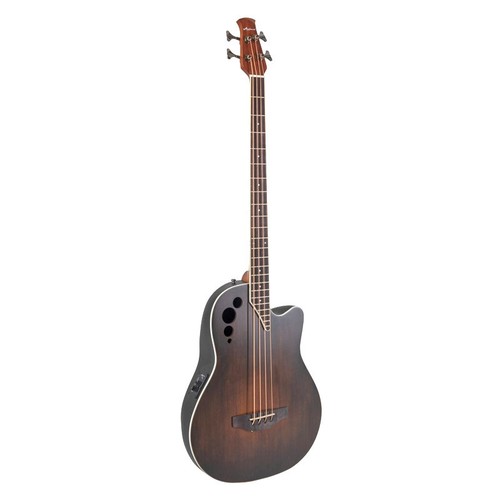 Ovation AEB4 Mid Cutaway 4-string Bass, Multi Soundhole, Honeyburst ...