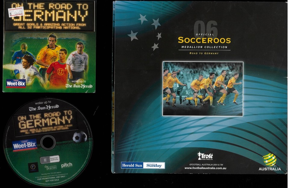 2006 Australian Socceroos Medallion Collection Set + DVD Herald Sun ...