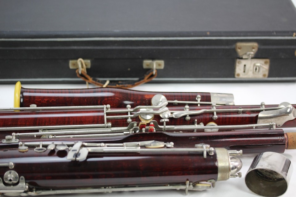 RESTORED VINTAGE BASSOON FROM CZECHOSLOVAKIA 101 CURLY MAPLE READY TO ...
