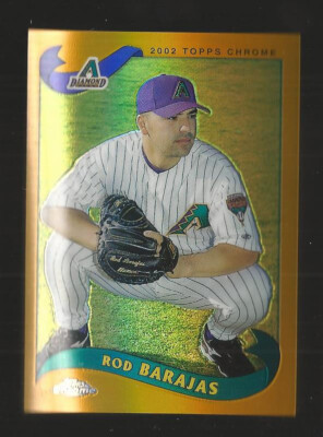 2002 Topps Chrome Rod Barajas Diamondbacks #469 Gold Refractor Rare ...