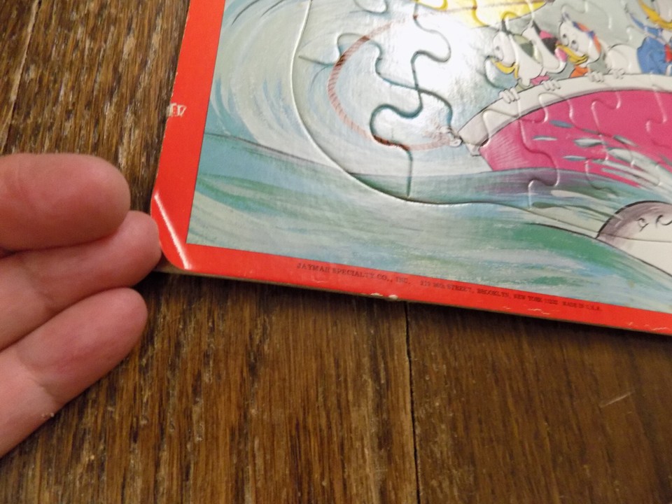 Vtg Lot Disney Jaymar Tray Puzzle Donald Duck Goofy Boat Huey Dewey ...