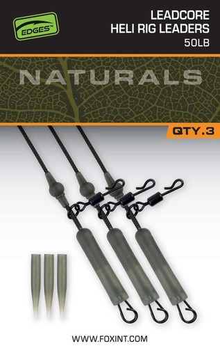 Fox Edges Naturals Leadcore Heli Rig Leaders / Tackle De Pêche Au Carpe ...