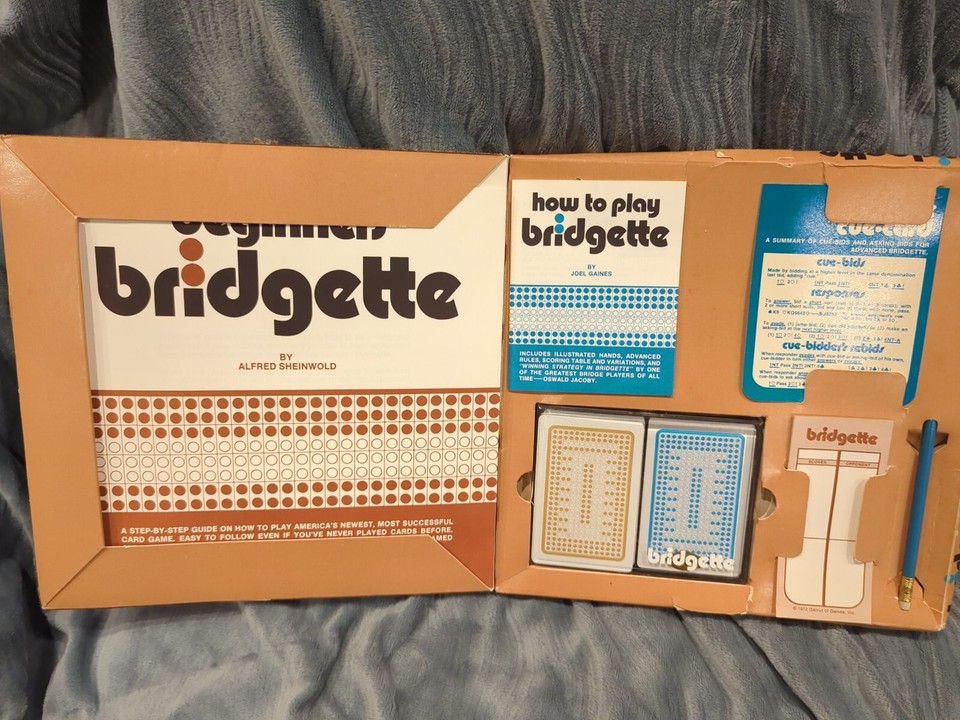 BRIDGETTE Game Vintage 1972 Beginner's Rules Bridge Gamut Of Games 2 ...