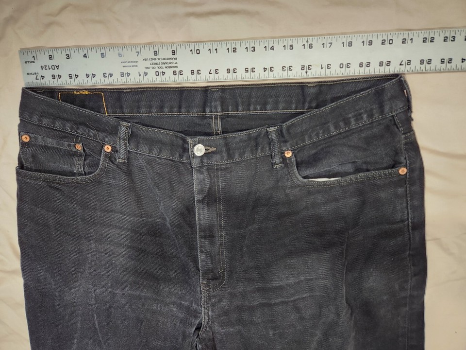 Levis 560 Comfort Fit Jeans Black 42x32 (actual) 100% Cotton Back ...