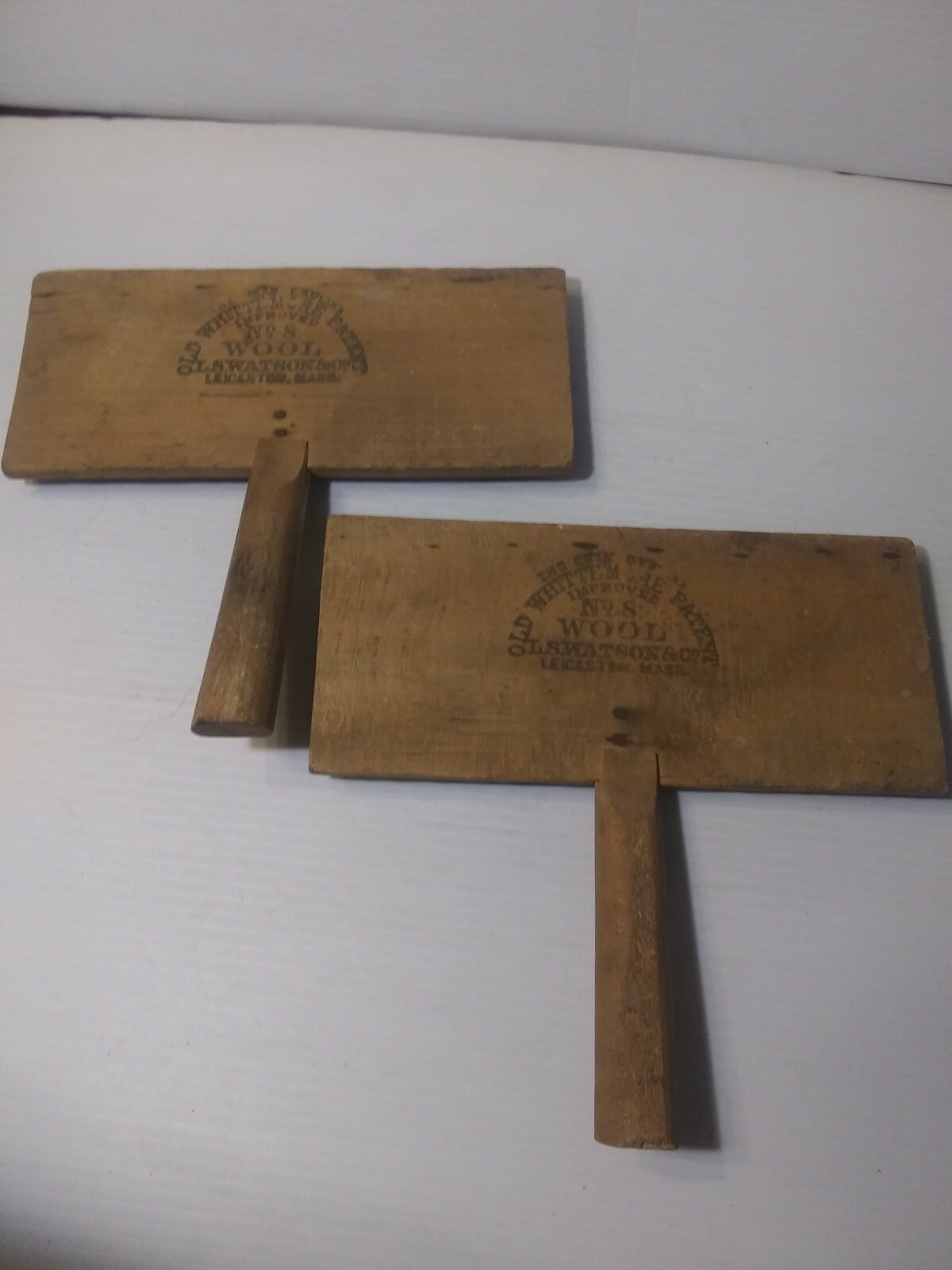 Antique Hand Carding Wool Comb Cards Carders Redman Old Whittemore No ...