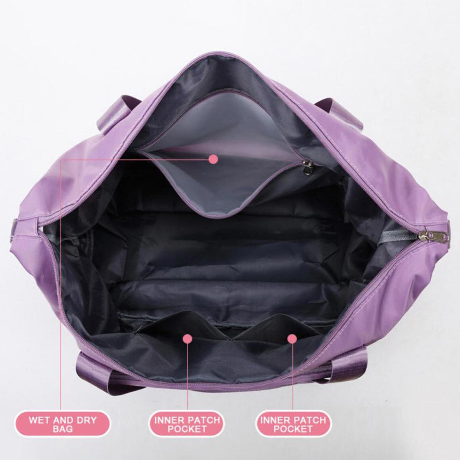 Folding Travel Bag Unisex Lightweight Handbag Waterproof Large Capacity ...