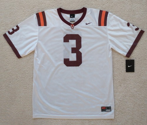 Virginia Tech Hokies #3 Football Jersey YOUTH L NWT Nike White | eBay