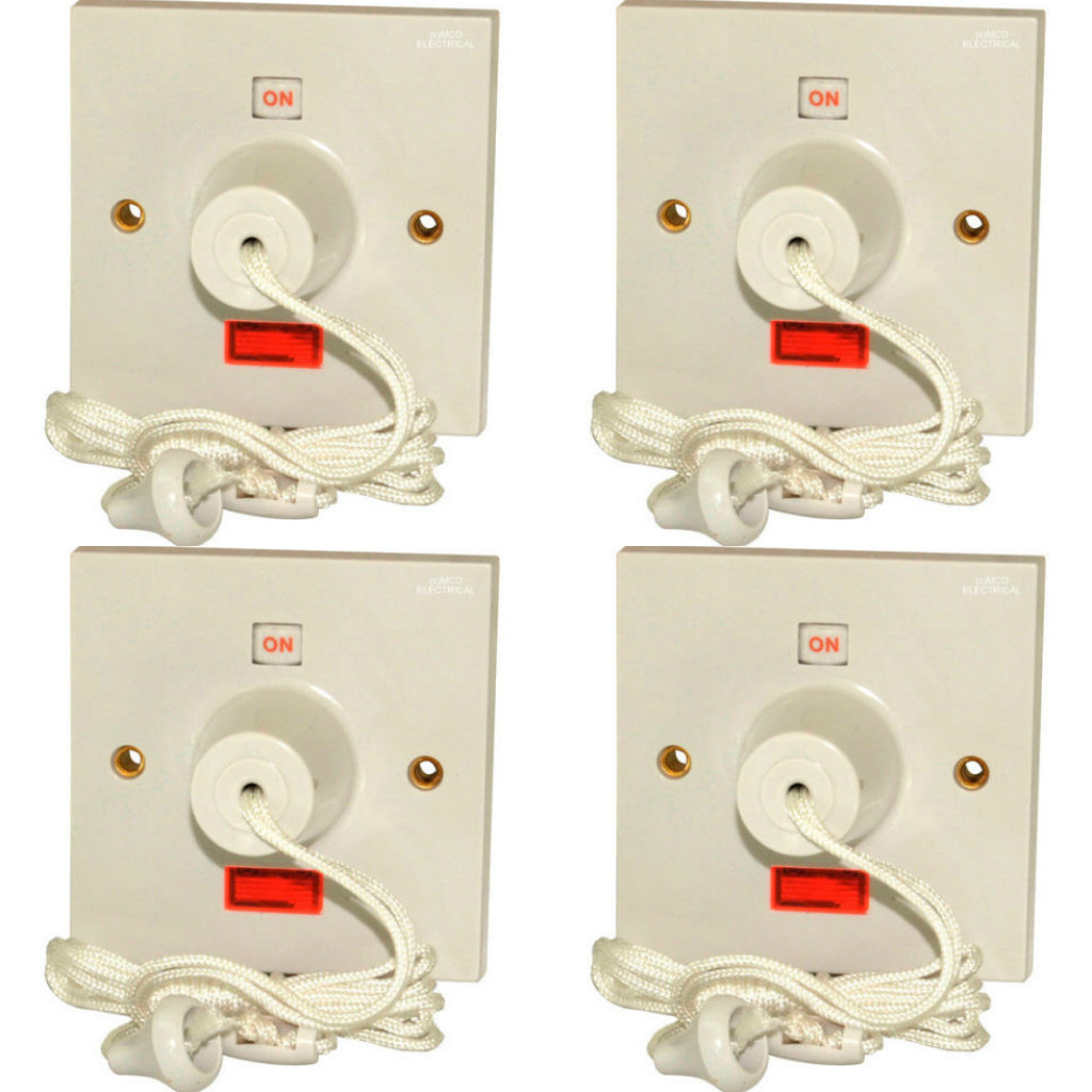 4 x Shower Ceiling Pull Switch 50 amp Double Pole Isolator Switches ...