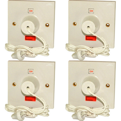 4 x Shower Ceiling Pull Switch 50 amp Double Pole Isolator Switches ...