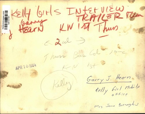 1964 Press Photo Garry Hearn & Jane Burroughs with Kelly Girls bus in ...