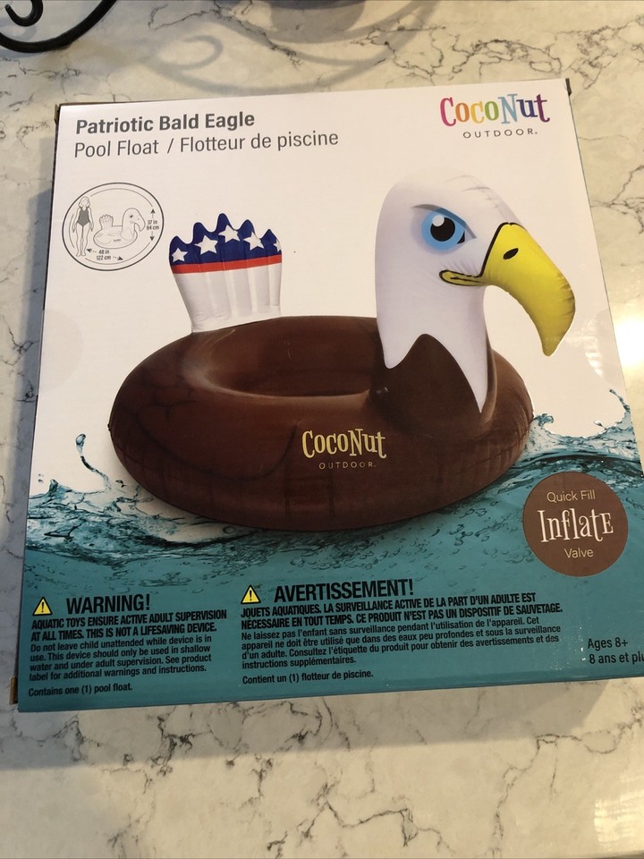 Coconut Outdoor Patriotic Bald Eagle Pool Float-NIB-NICE | eBay
