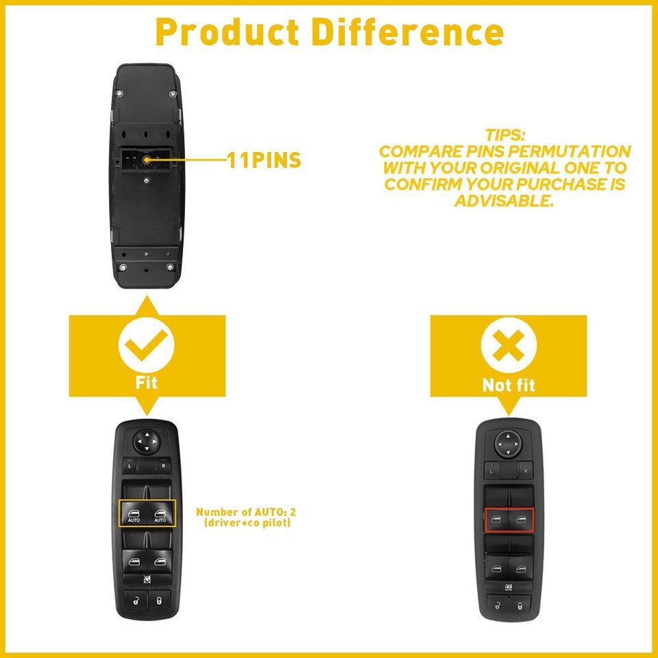 Driver Side Power Window Mirror Control Switch For Chrysler 300 ...