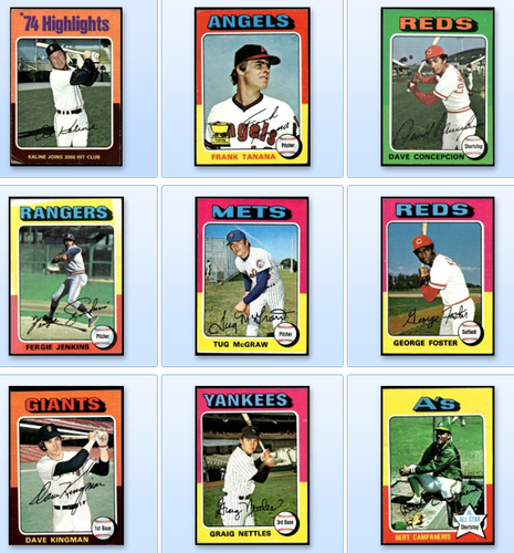 1975 Topps MINI Baseball Starter Set / Lot of 585 DIFFERENT SET#: A | eBay