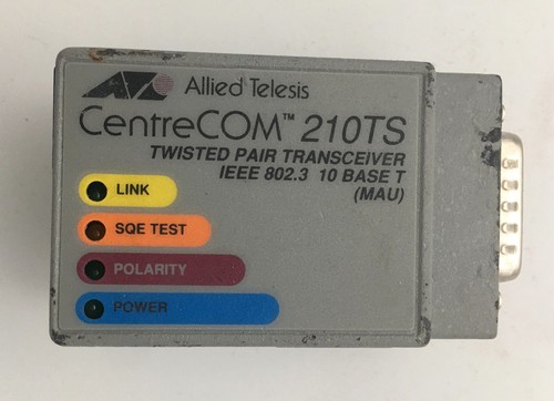 CENTRECOM (TM) 210TS TWISTED PAIR TRANSCEIVER IEEE 802.3 10 BASE T (MAU ...