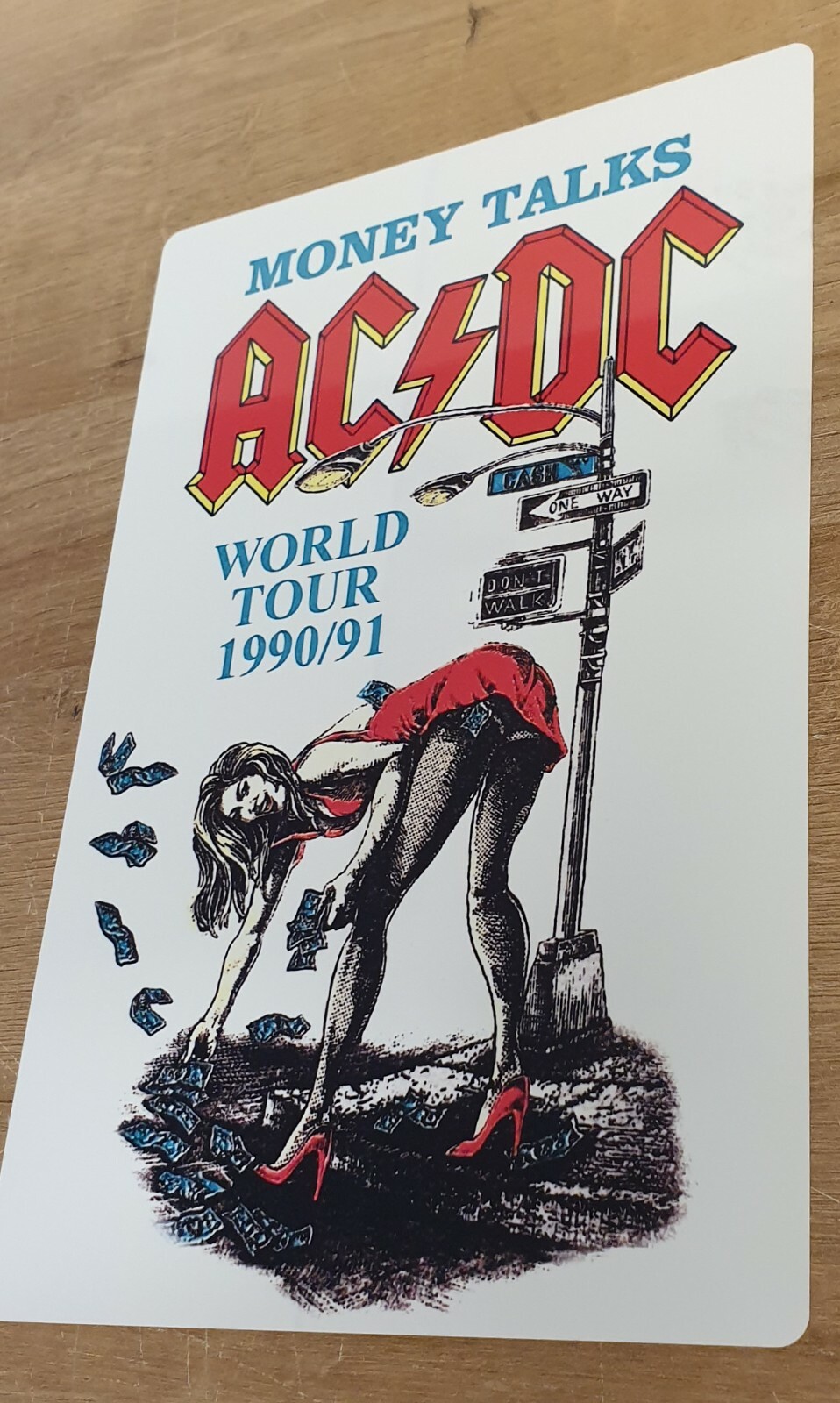 AC/DC - MONEY TALKS TOUR - 1990/91 8X12 INCH METAL SIGN | eBay UK