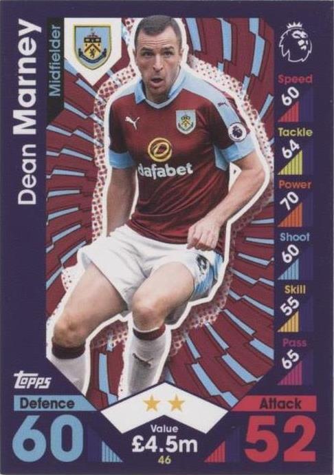 2016-17 Topps Match Attax English Premier League - Dean Marney #46 for ...