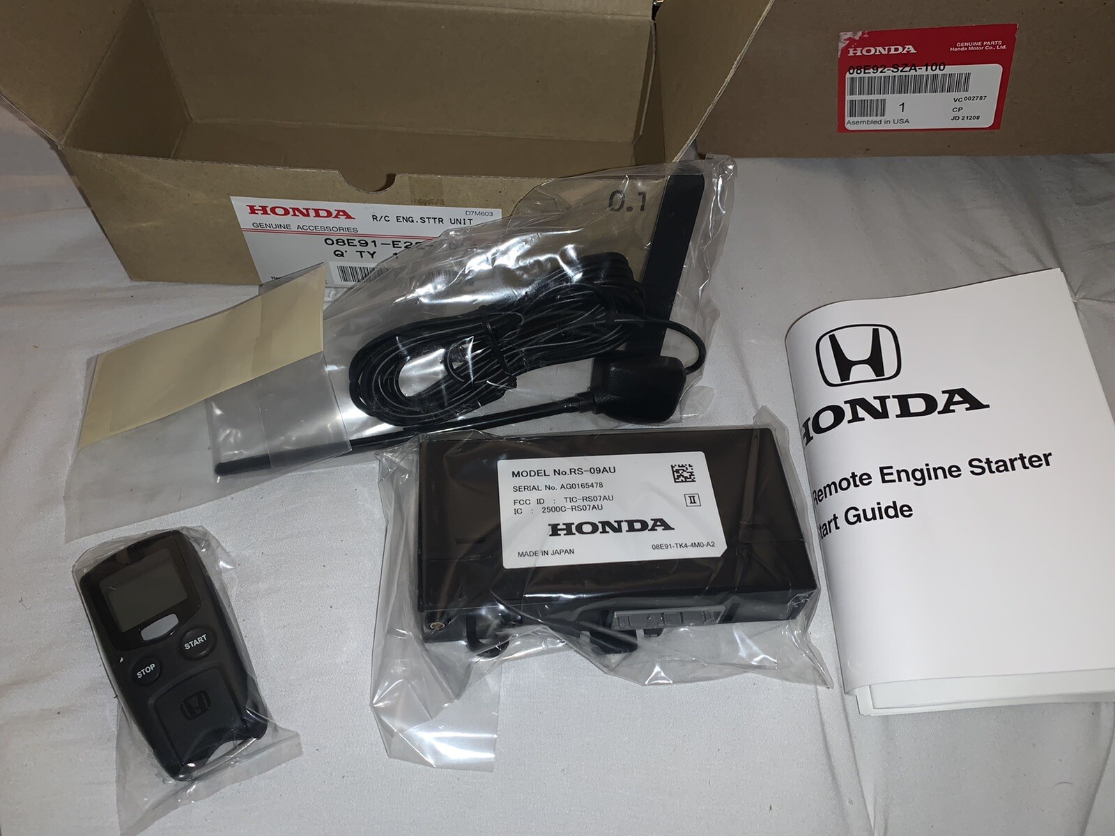 2012 Genuine Honda CRV Remote Engine Starter System Cr-v Start Kit OEM ...
