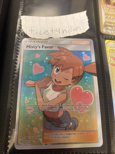 Pokémon TCG Misty's Favor Unified Minds 235/236 Holo Full Art for sale ...