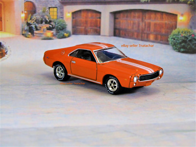 69 1969 AMC AMX 390 Muscle Car Model Mag Wheels 1/64 Scale Orange | eBay