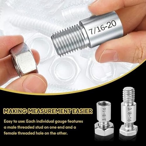 Nut and Bolt Thread Checker, 26 Male/Female Gauges - 14 Inch & 12 ...