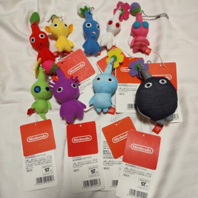 [SET OF 9] Pikmin Small Plush Keychains Blue Red Yellow Nintendo Store ...