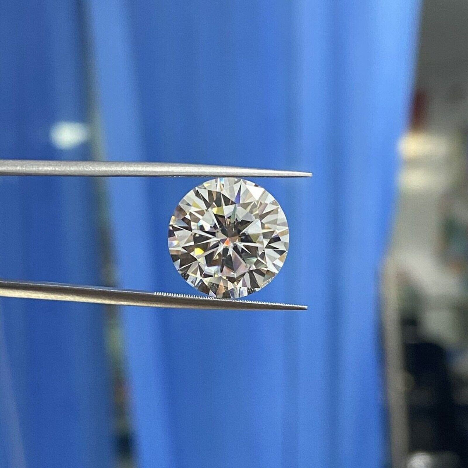 2.9 Ct Natural LAB CREATED Certified 9mm Round VVS2/D Brilliant Diamond ...