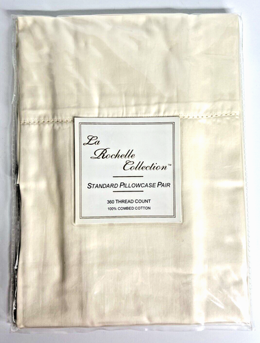 2 La Rochelle Collection Champagne 100% Cotton Standard Pillowcases 1 ...