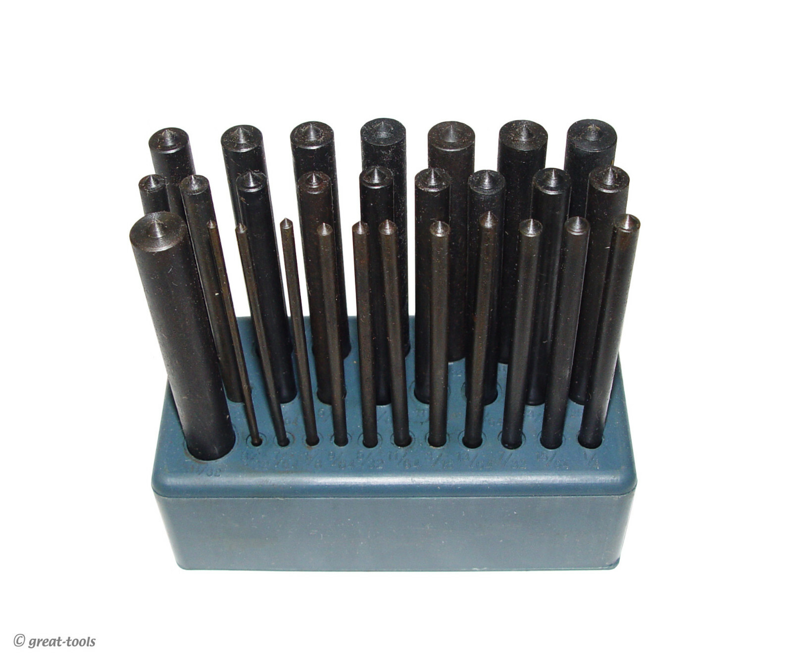 FOWLER TRANSFER PUNCH SET – machinist 28-pc spotter center punches ...