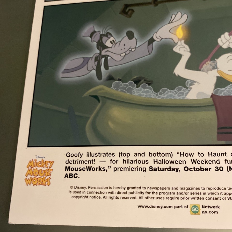 Press Photo Disney's “Mickey Mouse Works" Rare Halloween Goofy Donald ...