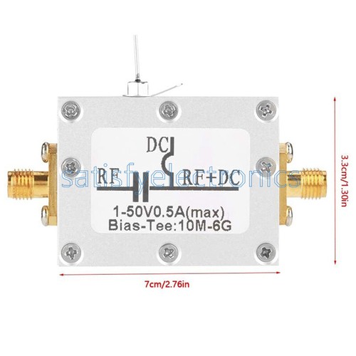 RF Biaser Bias Tee 10MHz-6GHz DC blocker Coaxial feed FOR HAM radio RTL ...