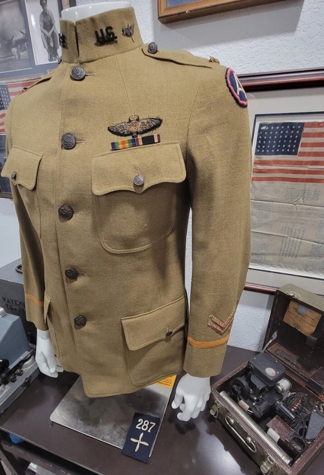 RARE WWI FIGHTING OBSERVER UNIFORM & BULLION WING WW1 TUNIC | eBay