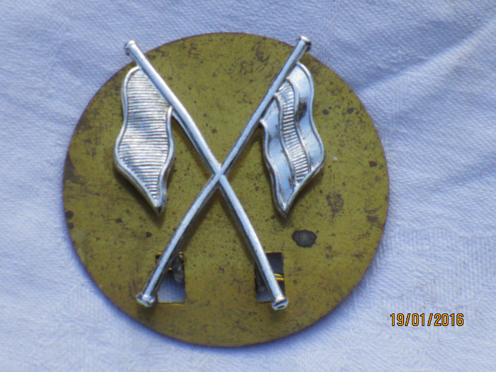 Regimental Signaller, Crossed Flags, Signalman, Anodised Aluminium ...