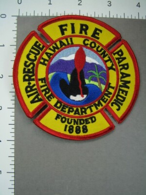 Hawaii - HAWAII COUNTY FIRE DEPARTMENT AIR-RESCUE FIRE PARAMEDIC Patch ...