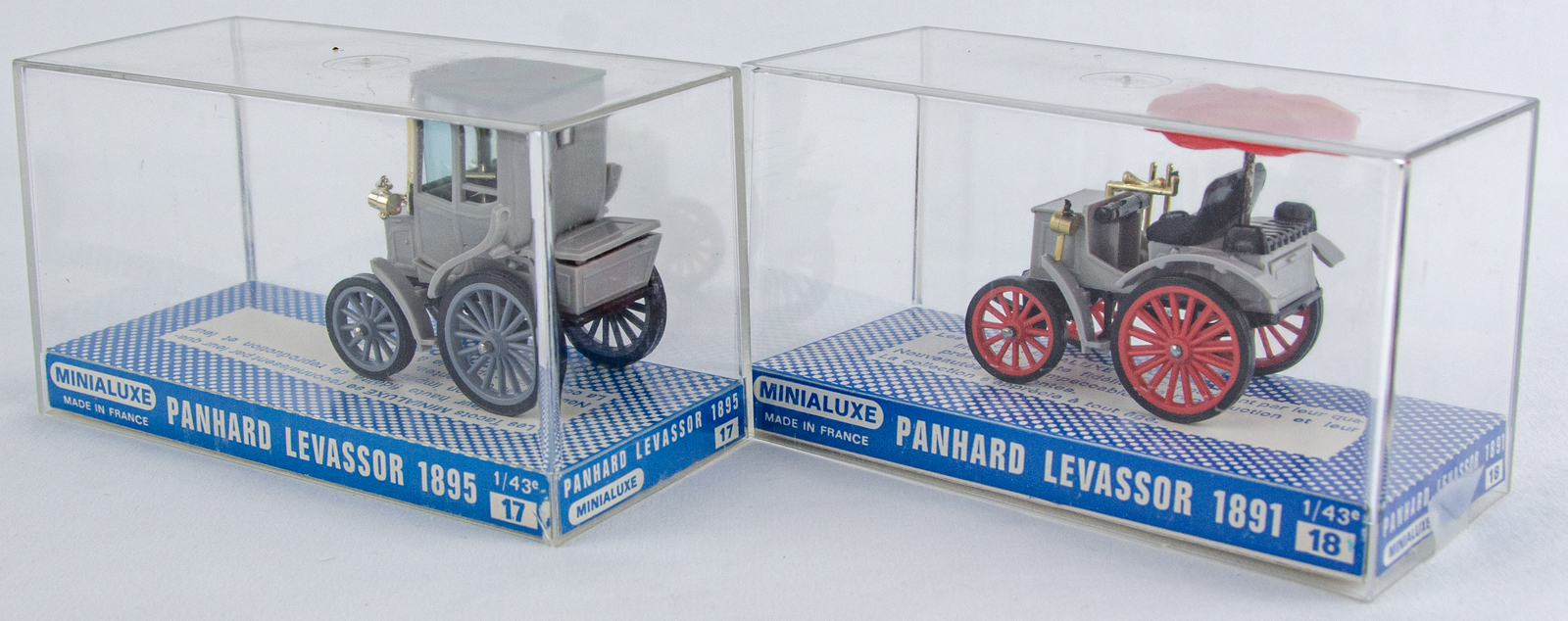 Minialuxe 1:43 Scale 2-Lot 1895 1891 Panhard Levassor Diecast Model ...