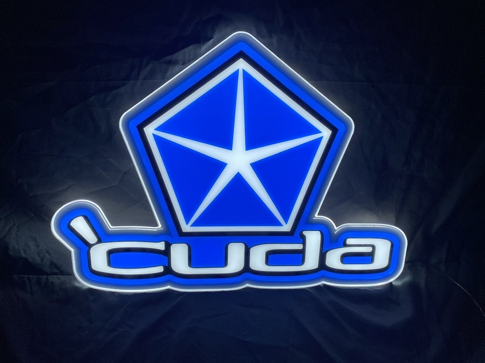 Large Lighted Plymouth Cuda sign Hemi Cuda Barracuda Plymouth Rapid ...
