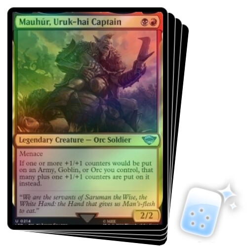 FOIL MAUHUR, URUK-HAI CAPTAIN X4 The Lord Of The Rings Magic MTG MINT ...