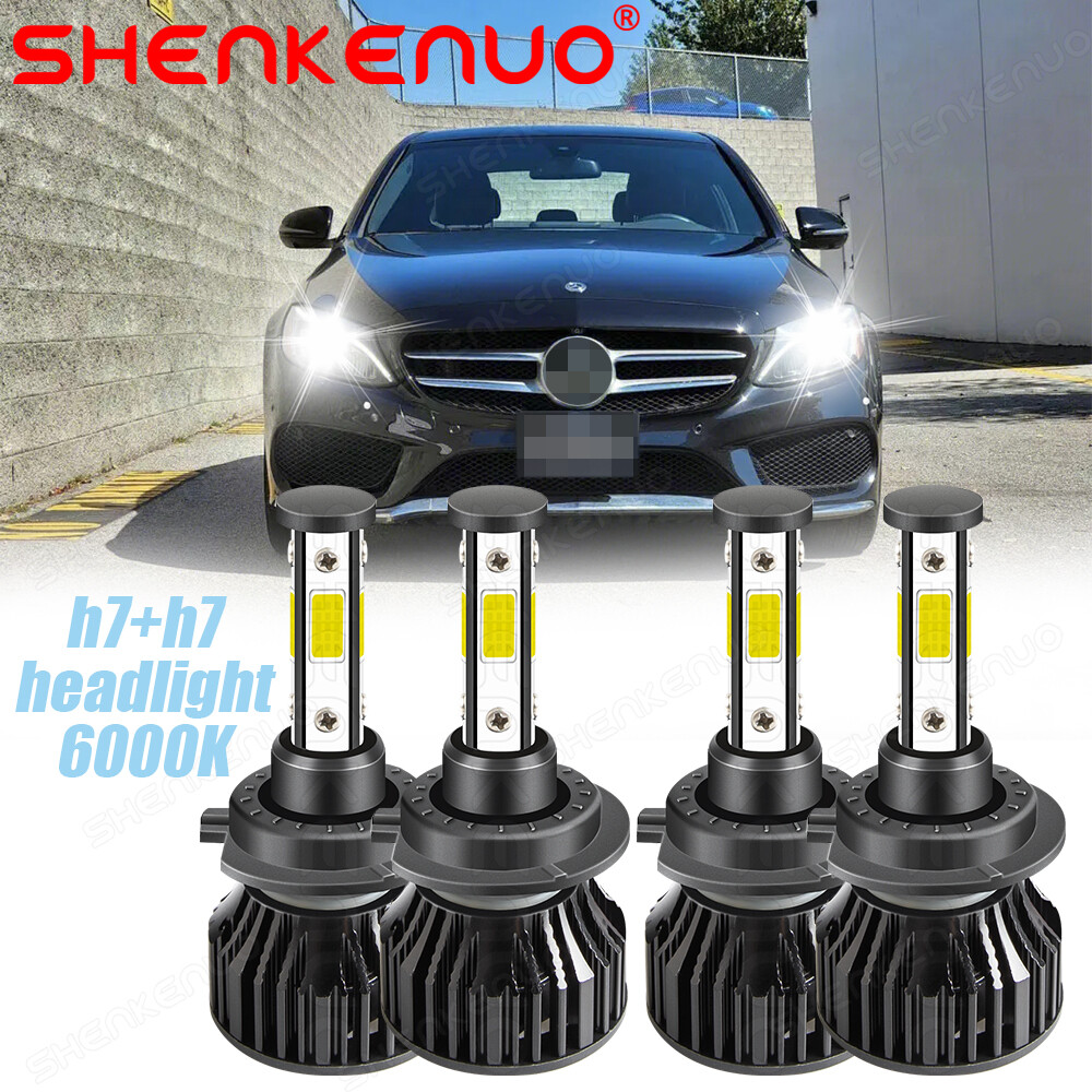 For 2008-2017 Mercedes-Benz C300 - Front LED Headlight 4X Bulbs High ...
