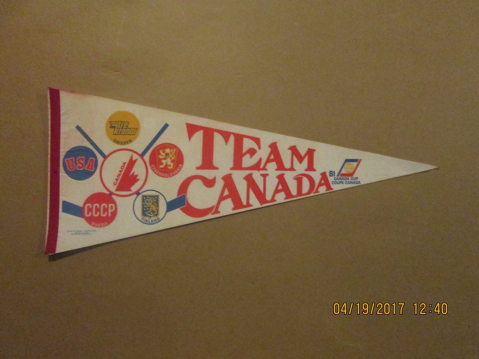 Team Canada Canada Cup Vintage Circa 1981 Logo Hockey Pennant | eBay