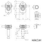 NEW Gotoh SE700-06M OPEN-GEAR Tuning Keys L3+R3 w/ screws 3x3 Tuners ...