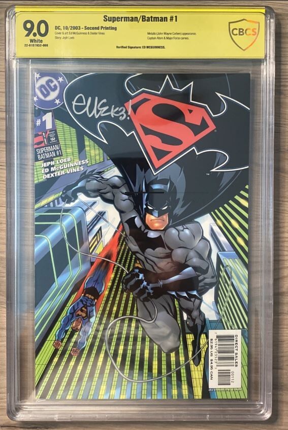 Superman/Batman #1 - CBCS 9.0 - Signed Ed Mcguinness- Metallo ...