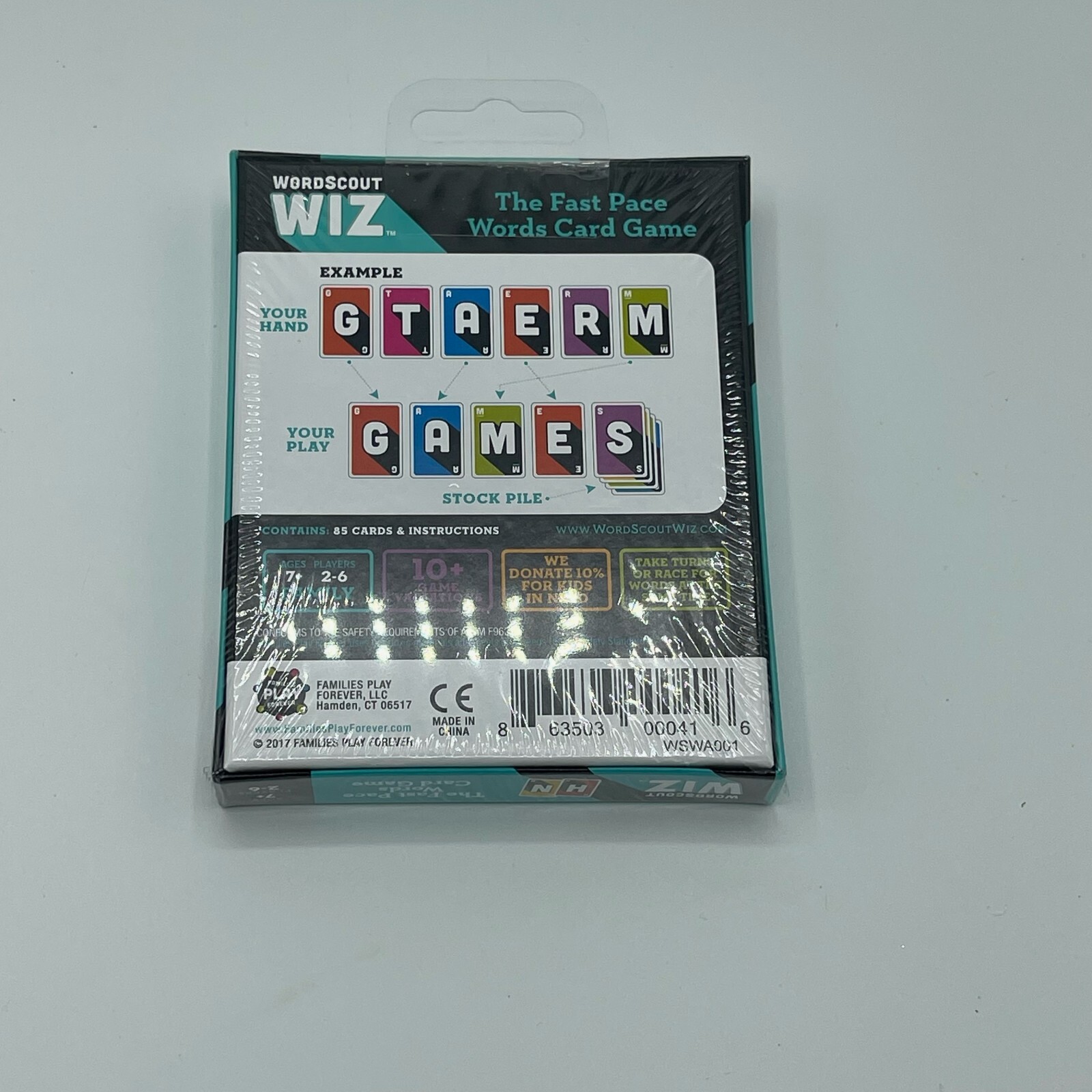 Word Scout Wiz The Fast Pace Words Family Card Game 2-6 Players Ages 7 ...