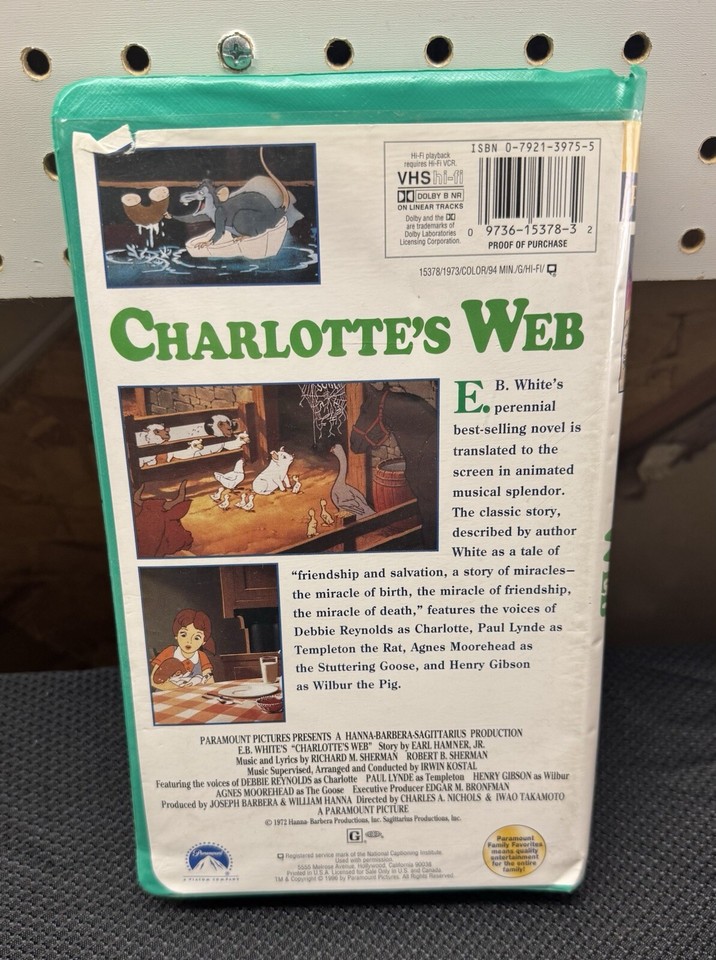 Charlotte’s Web 1996 Paramount Family Favorites VHS Tape | eBay