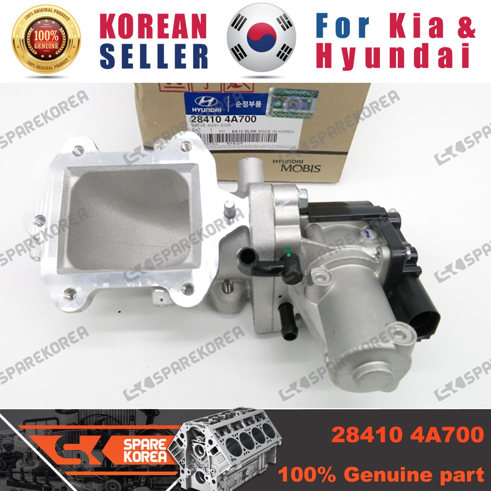 Genuine/OEM 284104A700 VALVE ASSY-EGR for Hyundai Grand Starex | eBay