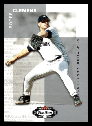 2002 Fleer Box Score Roger Clemens #56 New York Yankees HIGH GRADE ...