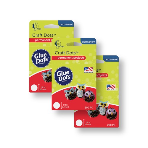 , Craft Dots, Double-Sided, 1/2", .5 Inch, 600 Dots, DIY Craft Glue ...