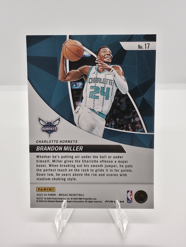 2023-24 Panini Mosaic Elevate Silver Rookie Brandon Miller #17 | eBay