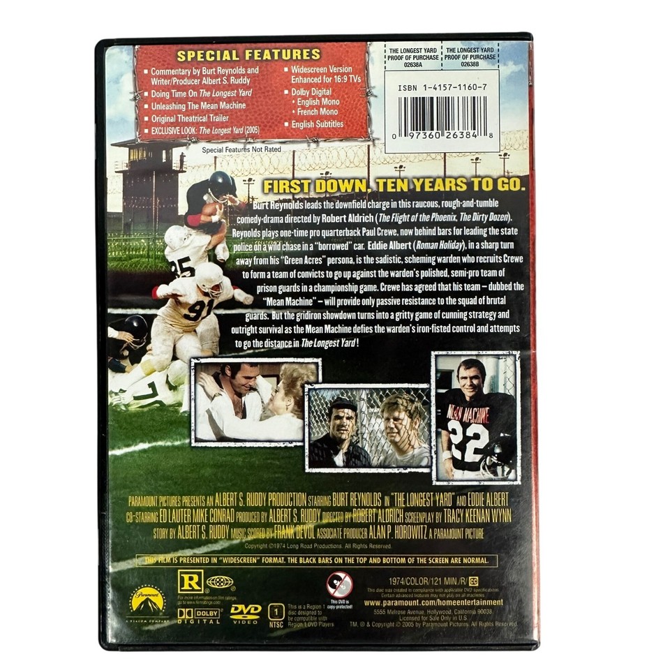 The Longest Yard Lockdown Edition Burt Reynolds Paramount Widescreen ...